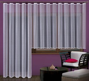 Forbyt kusová záclona ALBA jednobarevná bílá, výška 170 cm x šířka 350 cm (na okno)