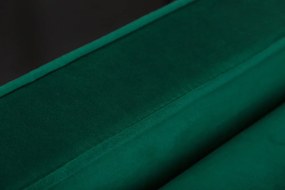 Designová lenoška Evie 196 cm smaragdově zelený samet