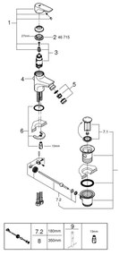 GROHE 23770000 - Bidetová baterie START FLOW lesklý chrom