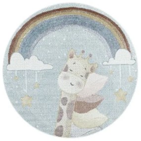 Hans Home | Dětský kusový koberec Lucky 3612 blue kruh