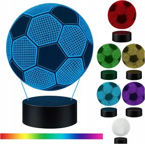 2 x Noční Lampa Led Fotbalový stůl 3D Barvy Rgb Dárek Den Chlapec