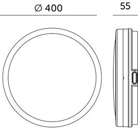 LED Koupelnové stropní svítidlo NAIROS LED/36W/230V 3000/4000/6500K IP65 bílá