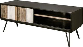 TV stolek Adesso 150 cm z masivu černý/hnědý