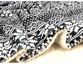 Oboustranná beránková deka MALENA 150x200 cm, zimní motiv