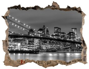 Wallmuralia Fotoobraz díra na stěnu nálepka Brooklynský most 95x64 cm