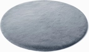 Šedý kulatý koberec Rabbit Rozměr: 80 cm