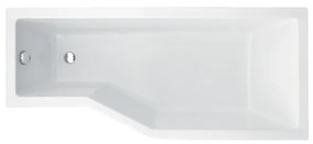 Besco Akrylátová atypická vana s vanovou zástěnou INTEGRA VK 3 150x75 (170x75) Barva: Bílá, Rozměry (cm): 150x75, Orientace: Pravá