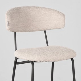 LABEL51 Barová židle ZACK bílé bouclé 107cm IH-50.175