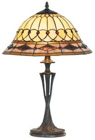 Stolní lampa Kassandra v Tiffany stylu, výška 59cm