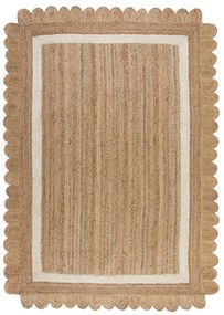 Ručně tkaný jutový koberec v přírodní barvě/slonovinový 200x290 cm Grace White – Flair Rugs