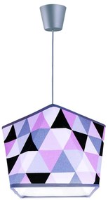 Závěsné svítidlo GARO, 1x textilní stínítko se vzorem (výběr ze 3 barev), (výběr ze 3 barev konstrukce)