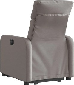 Zvedací polohovací křeslo taupe textil 3206706
