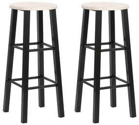 Barové stoličky 2 ks černé MDF 284388