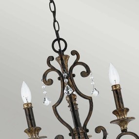 Elstead MARQUETTE rustikální lustr 43 cm 3xE14 starý bronz