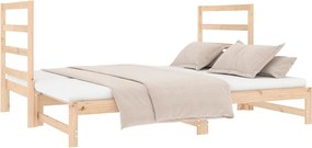 Výsuvná postel 2x (90 x 190) cm masivní borovice 3124762