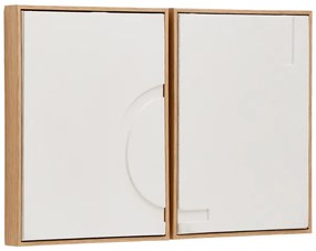 OnaDnes -20% Set dvou abstraktních obrazů Kave Home Sefri 40 x 30 cm