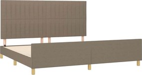 Rám postele bez matrace taupe 200 x 200 cm textil 3125247