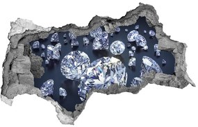 Wallmuralia Samolepící díra na stěnu nálepka Diamanty 95x73 cm