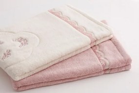 Soft Cotton Koupelnová předložka BUKET Krémová, 750 gr / m², Česaná prémiová bavlna 100%, S krajkou