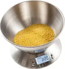 Adler AD 3134 šedá / Kuchyňská váha s miskou / 5 kg / nerezová miska /