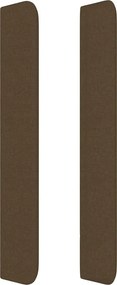 Čelo postele typu ušák tmavě hnědé 83x16x118/128 cm textil 3119557