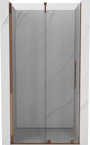 Mexen Velar, posuvné dveře do otvoru 120x200 cm, 8mm čiré sklo, růžové zlato, 871-120-000-01-60