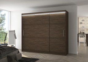 ADRK Furniture Posuvná skříň s LED osvětlením ANTOS 250 SW-ANT-CH-250+L-V370