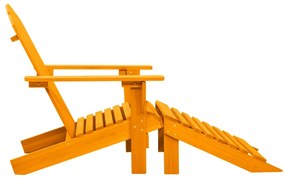 vidaXL Marketos Zahradní židle Adirondack s podnožkou masivní jedle oranžová