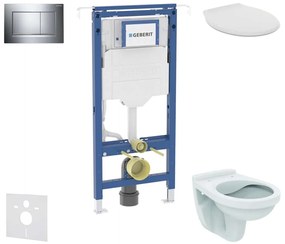 Geberit Duofix - Set předstěnové instalace, klozet Alpha se sedátkem, tlačítko Sigma20, chrom SANI11CD1103