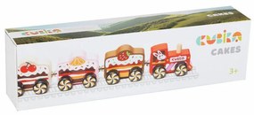 CUBIKA Vlak "Cakes" - dřevěný vláček s magnety