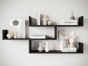 Nástěnné police Cygni 003, Barva: bílá / bílá