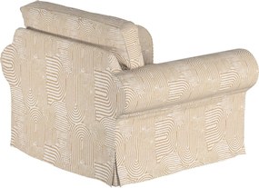 Potah na křeslo IKEA Ektorp barva béžová látka pletený vzor, vzorované