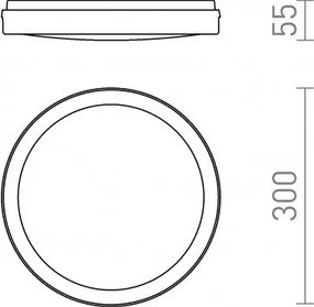 RED R14298 SONO 30 přisazená černá plast 230V LED 30W IP65 3000K 4000K 6000K - RED - DESIGN RENDL