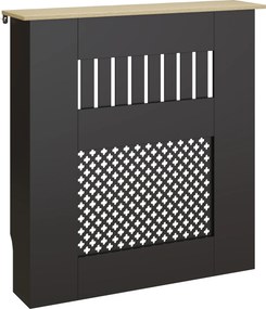 HOMCOM kryt radiátoru 78 x 19 x 81 cm, kryt radiátoru, moderní lamelový a voštinový design, černá