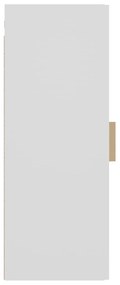 Závěsná nástěnná skříňka bílá 34,5 x 34 x 90 cm - Default Title