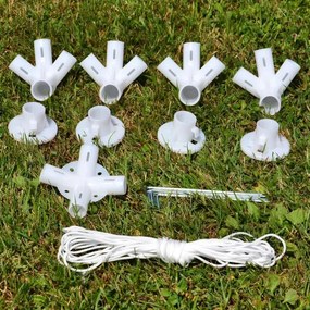 590 Garthen Zahradní párty stan, bílý, 3 x 3 m + 2 boční stěny