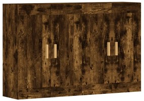 Nástěnné skříňky 2 ks kouřový dub kompozitní dřevo,  3197982