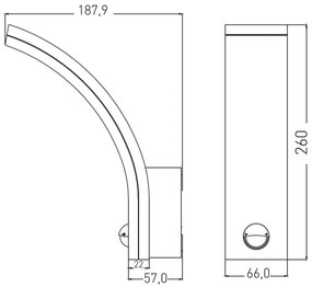LED Venkovní nástěnné svítidlo se senzorem pohybu a soumraku LED/20W/230V IP65