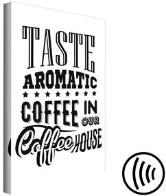 Obraz Ochutnejte aromatickou kávu v naší kavárně (1-częściowy) pionowy