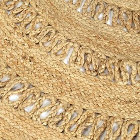 Ručně vyrobený koberec ze splétané juty 90 cm 133707