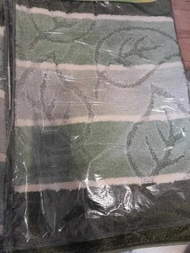Koupelnové kusové koberečky listy 2 kusy 50x80/40x50cm zelený