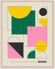 Zarámovaný digitální tisk Abstract Bauhaus