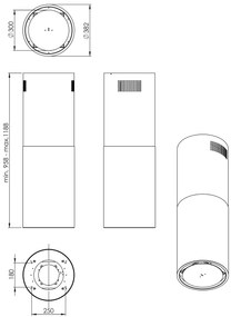 Ciarko Design Odsavač par Ciarko Design Tubus W Copper (CDW3801R)
