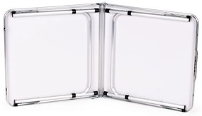 Skládací cateringový stůl 119,5x60 cm bílý se 4 židlemi