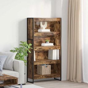 Knihovna 80 x 30 x 155 cm Kompozitní dřevo Kouřový dub 3403006