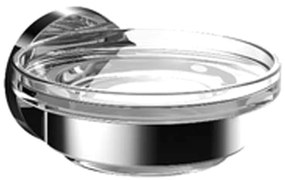Emco Round - Držák na mýdlo, montáž pomocí lepení nebo vrtání, chrom 433000100