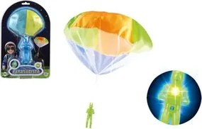 TEDDIES Svítící parašutista s padákem / Látka/plast / 2 barvy / na bat