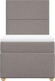 Box spring postel s matrací taupe 90x200 cm textil 3291160