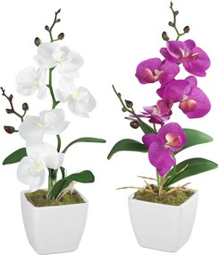 Dekorační orchidej, sada 2 ks
