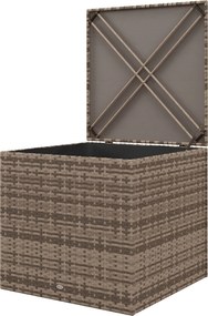 Outsunny Syntetický Ratanový Zahradní Úložný Box 75x75x70 cm s Hydraulickým Pístem a Ocelovým Rámem, Nosnost 50 kg, Khaki | Aosom